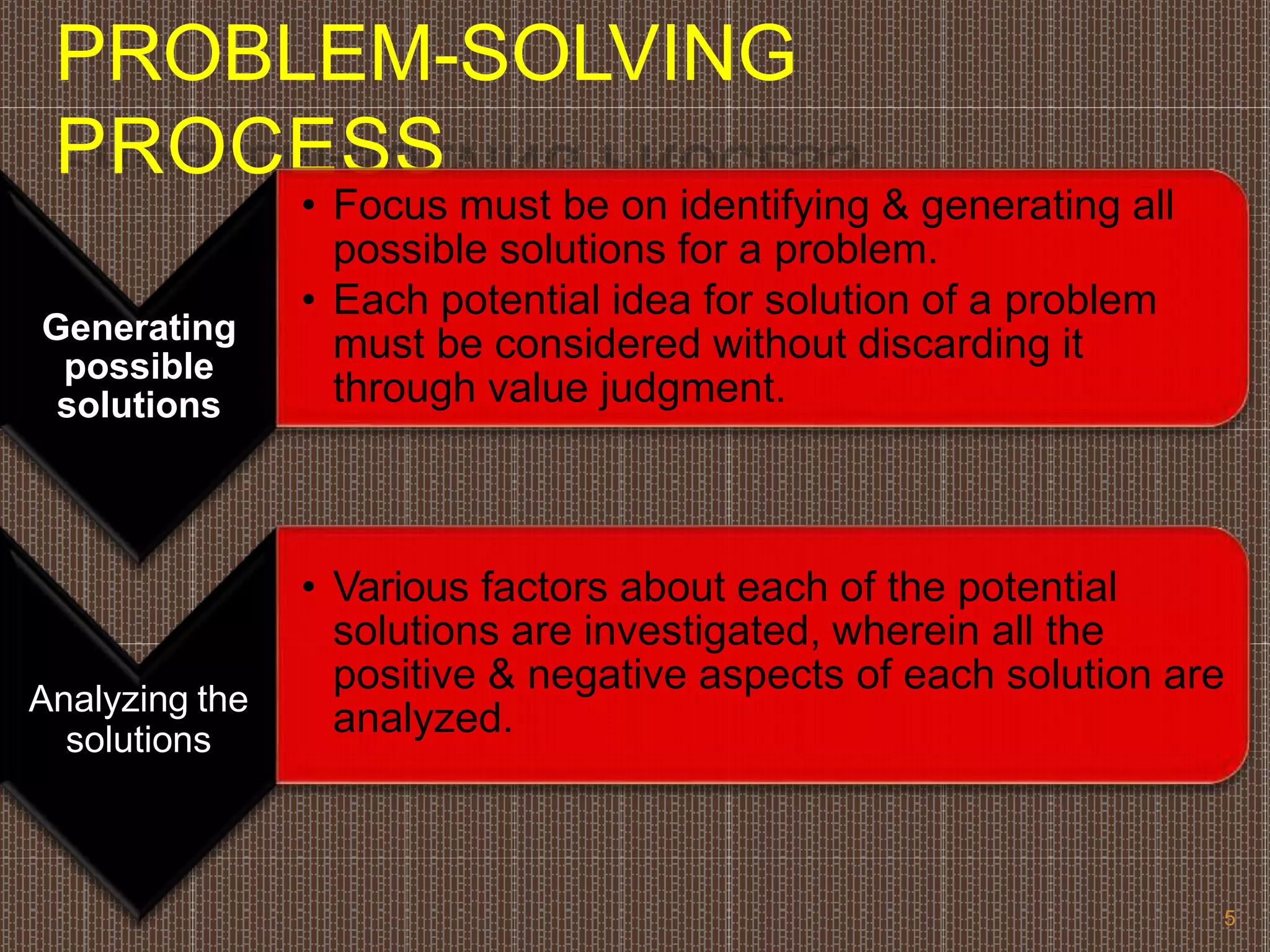 Problem solving in work place | PPTX