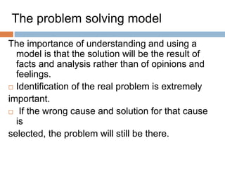 Problem solving in work place | PPTX