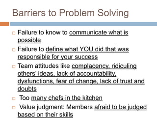 Problem solving in work place | PPTX