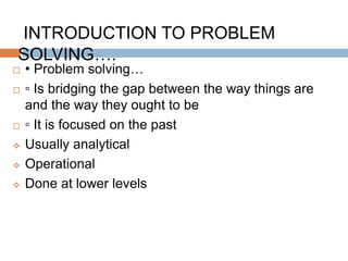 Problem solving in work place | PPTX