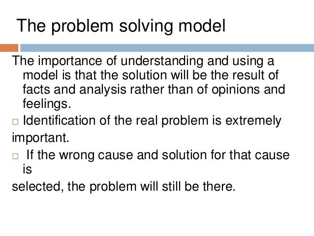 Problem solving in work place