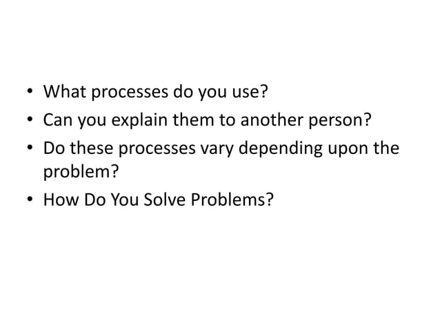 Problem Solving Method Ppt 