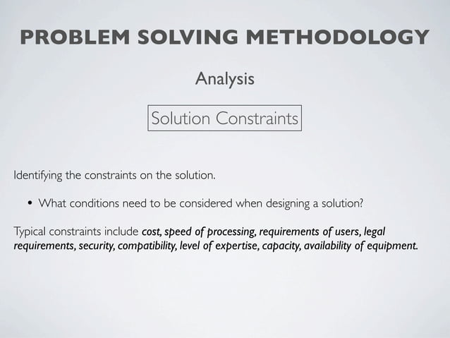 Problem solving methodology | PPT