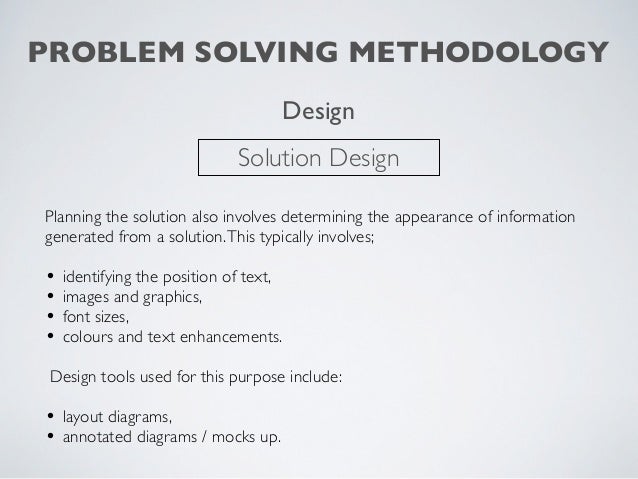 Problem solving methodology