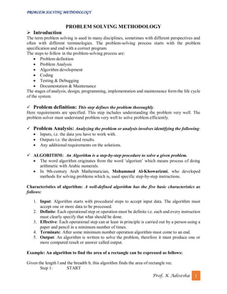 Problem solving methodology | PDF
