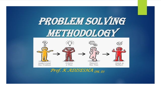 Problem solving methodology | PDF | Computer Software and Applications | Computing