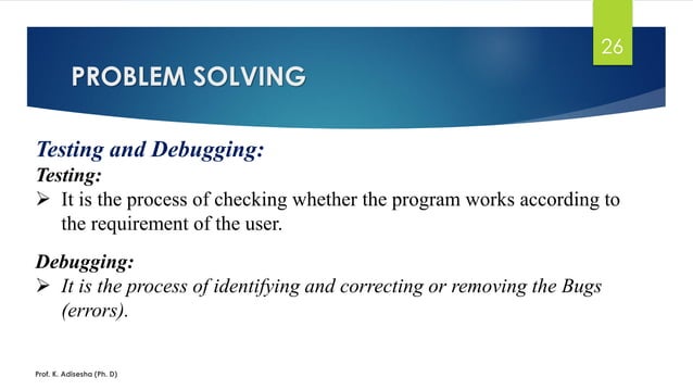 Problem solving methodology | PDF | Computer Software and Applications | Computing
