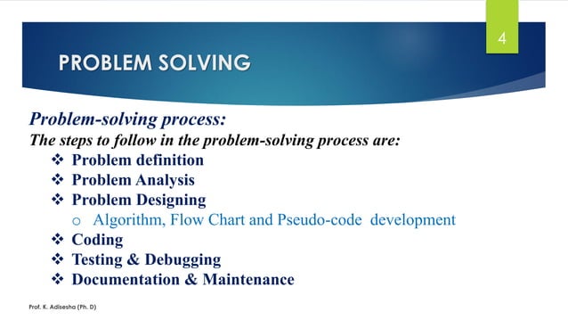 Problem solving methodology | PDF | Computer Software and Applications | Computing