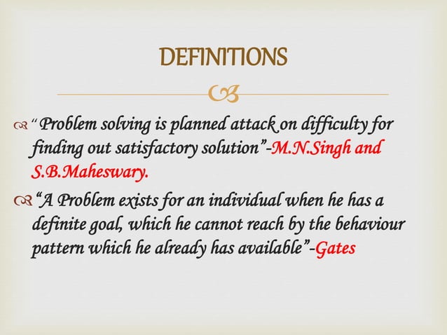Problem solving method ppt | PPTX