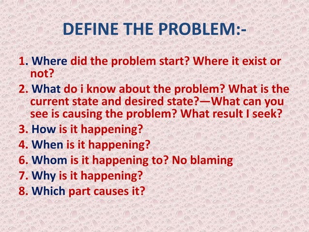 Problem solving methods ppt | PPTX