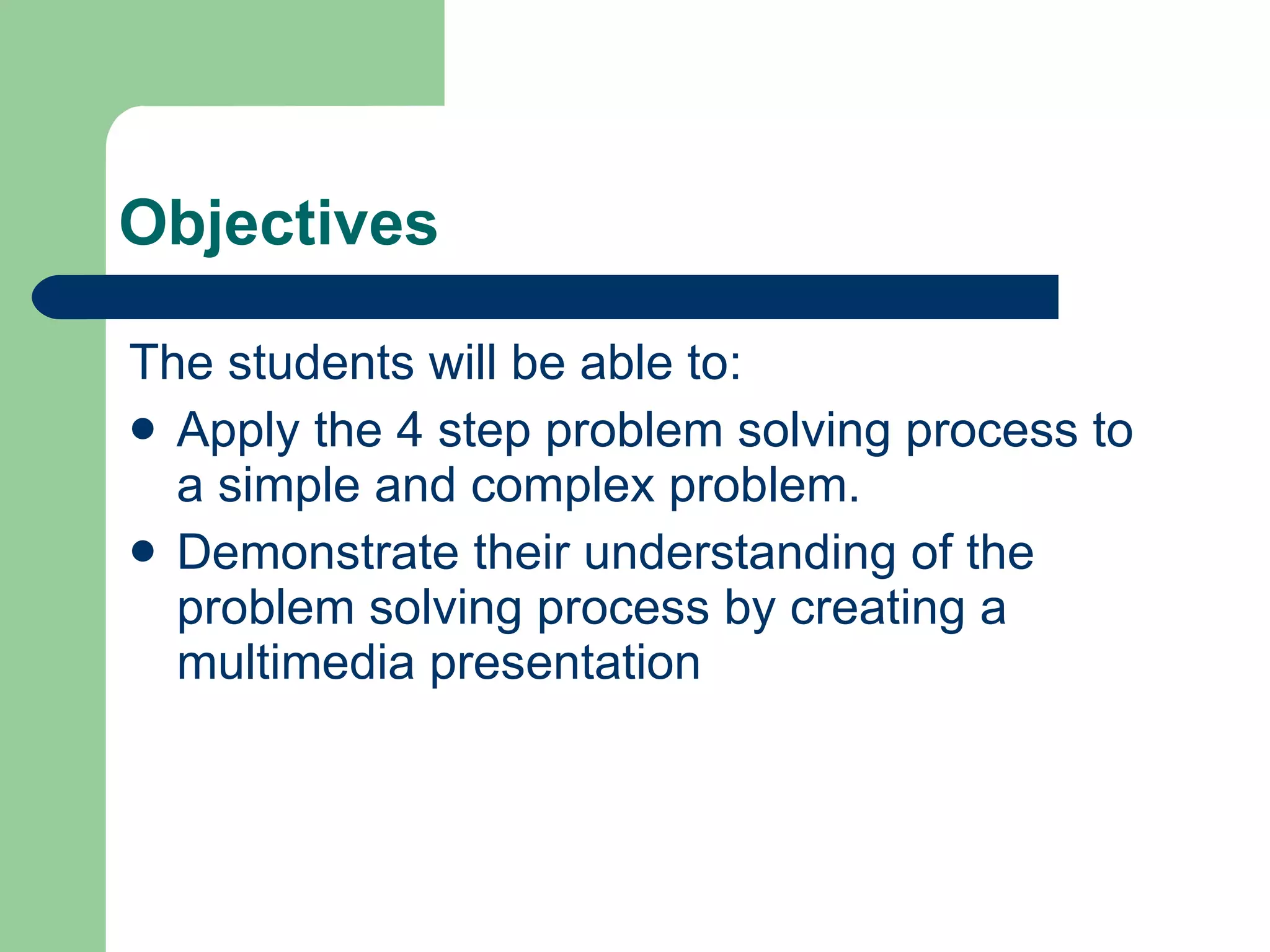 Problem solving power point | PPT