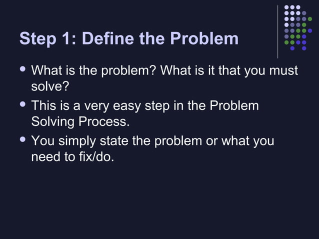 Problem solving process quarter reflections | PPT