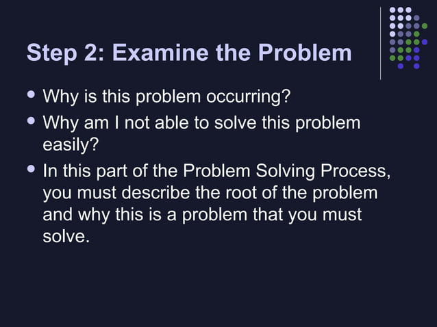 Problem solving process quarter reflections | PPT