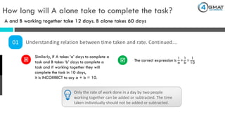 4GMAT Diagnostic Test Q18 - Word Problem - Rates - Work Time | PPT