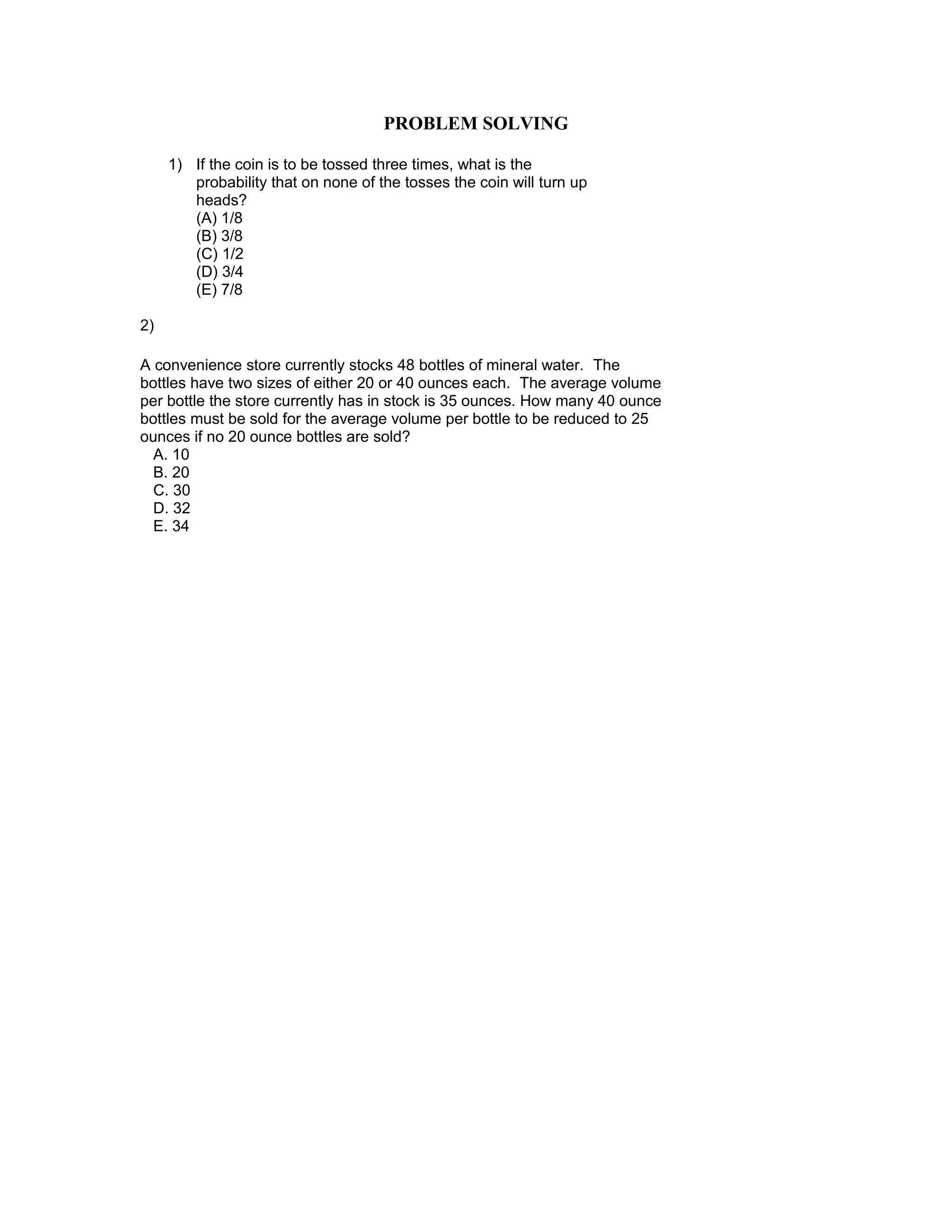 Problem solving samples | PDF