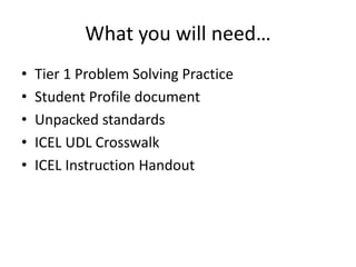 Problem Solving for Universal Education | PPT
