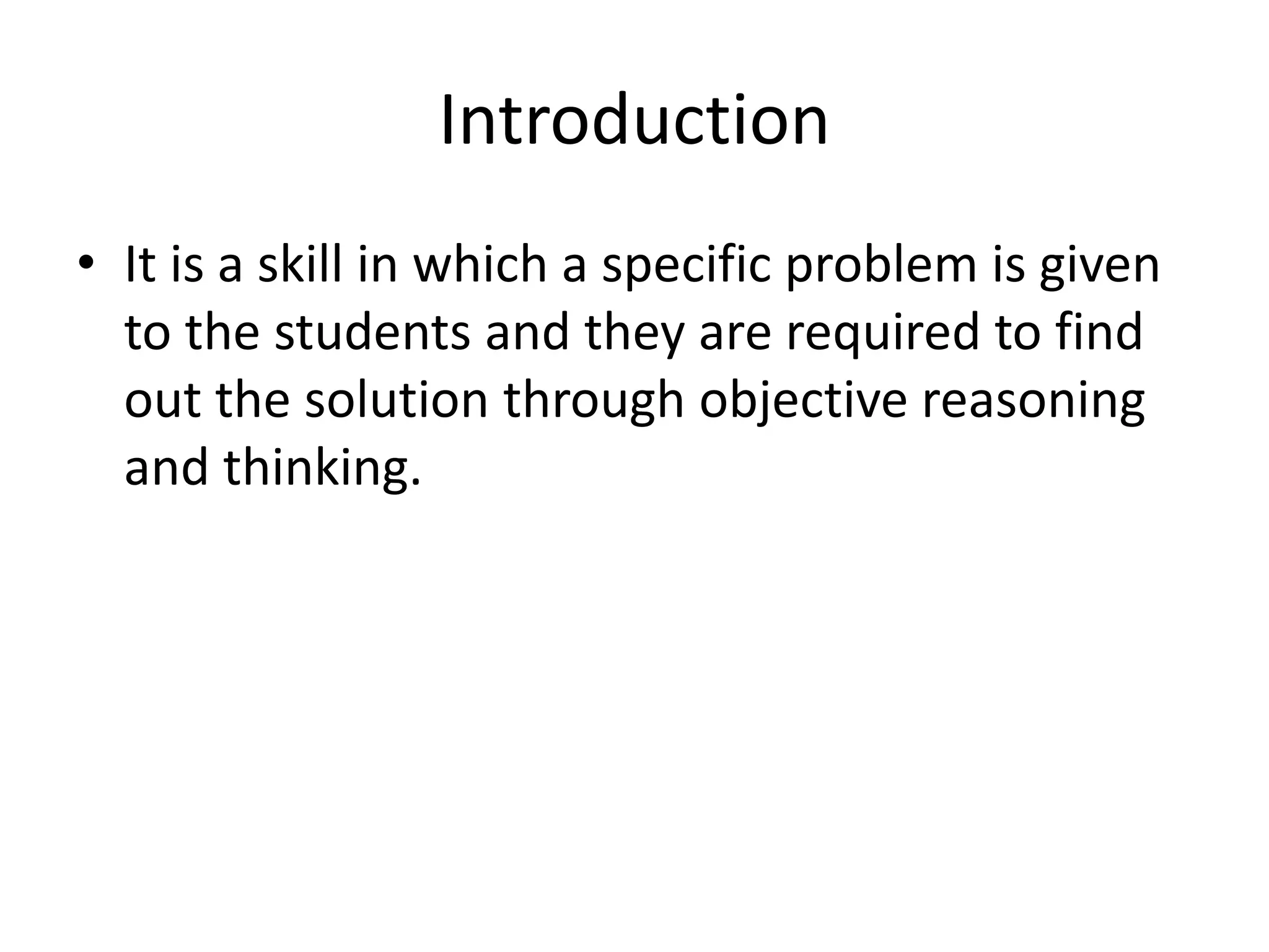 Problem solving skill | PPTX