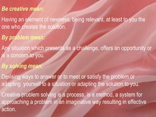Problem solving skills | PPT