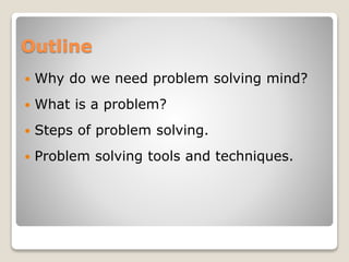 Problem solving skills | PPT