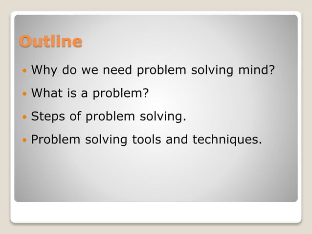 Problem solving skills | PPTX