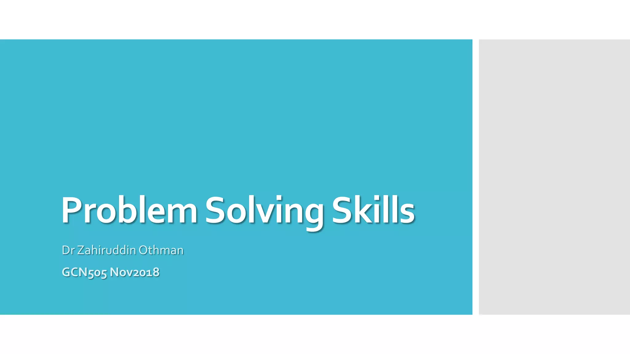 Problem solving skills | PDF | Science