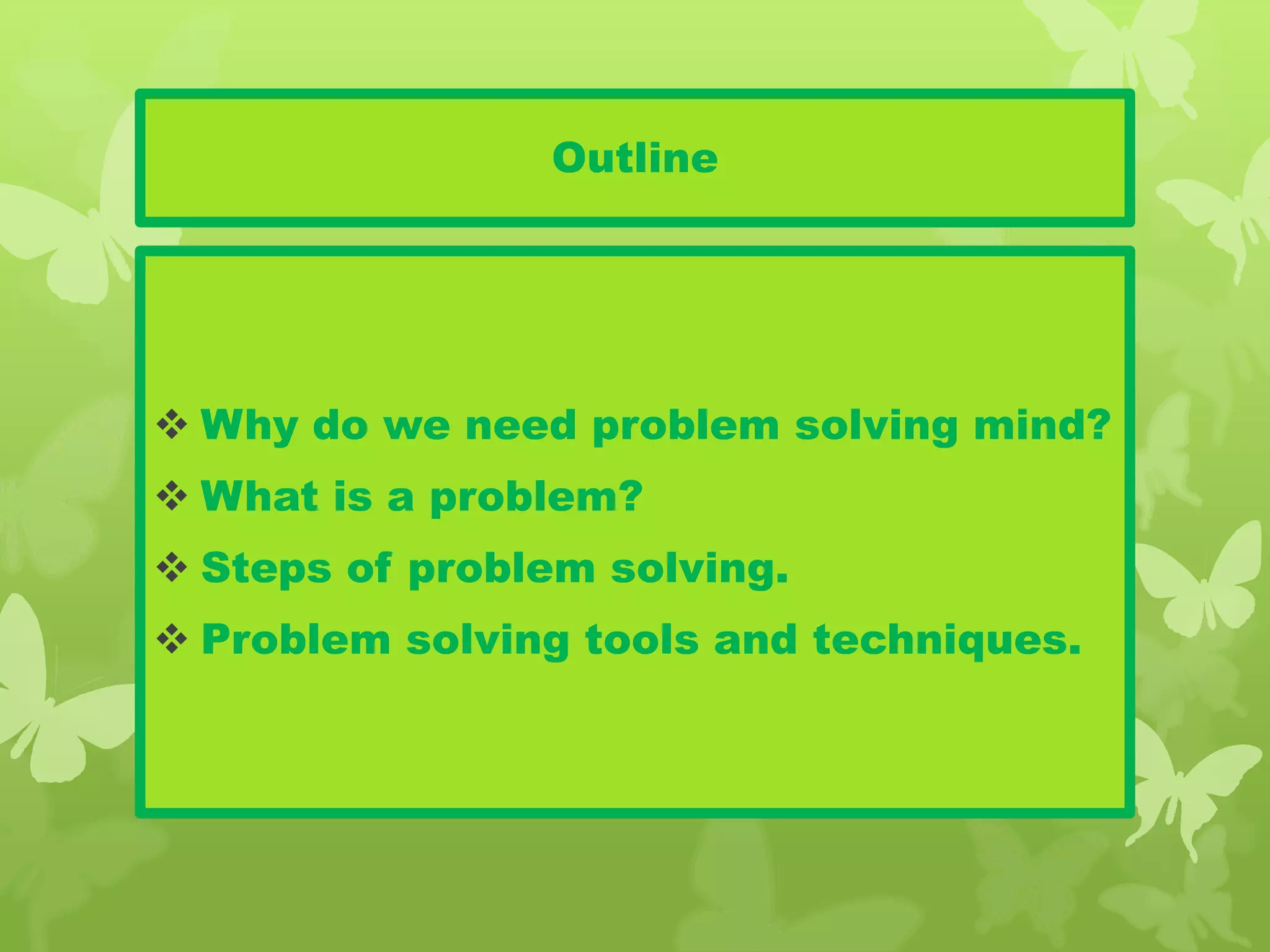 Problem solving skills | PPT