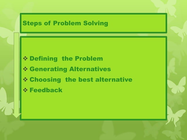 Problem solving skills | PPT | Business | Business and Finance