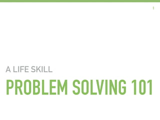 Problem Solving 101 | PPT