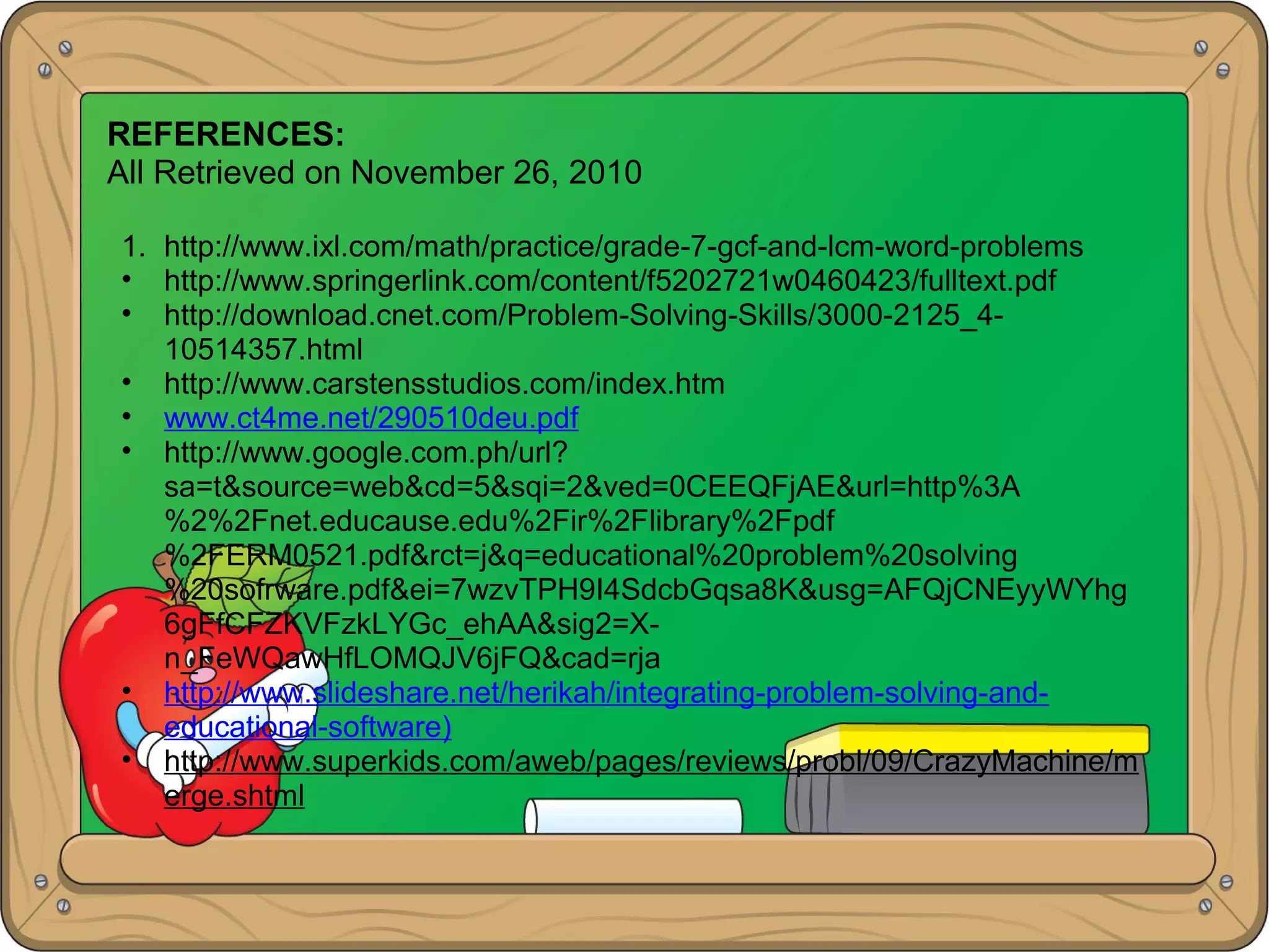 Problem solving softwares | ODP