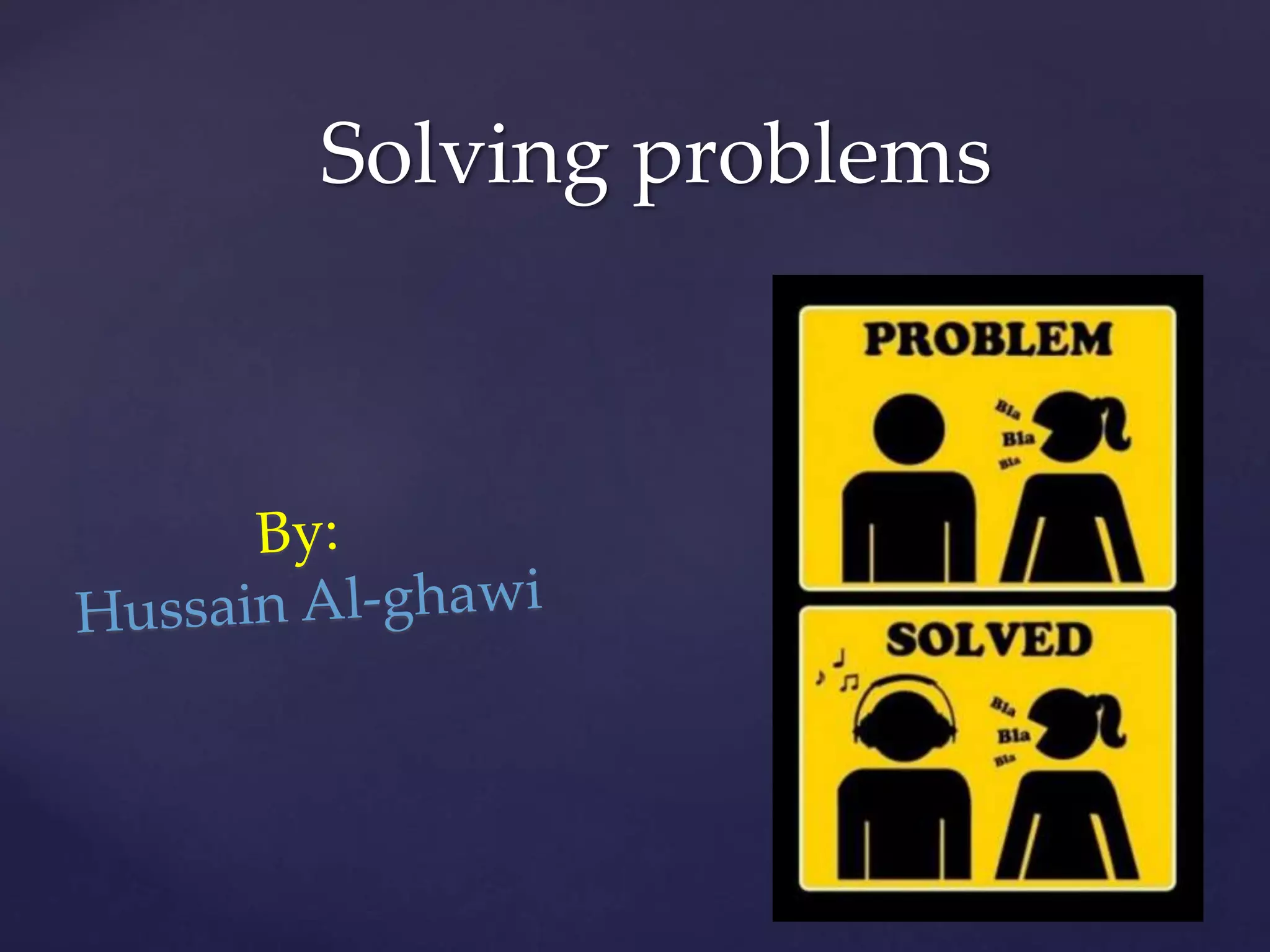 Problem solving speaking and listening classes | PPT