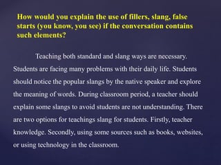 Problem solving speaking and listening classes | PPTX