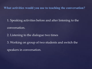 Problem solving speaking and listening classes | PPT