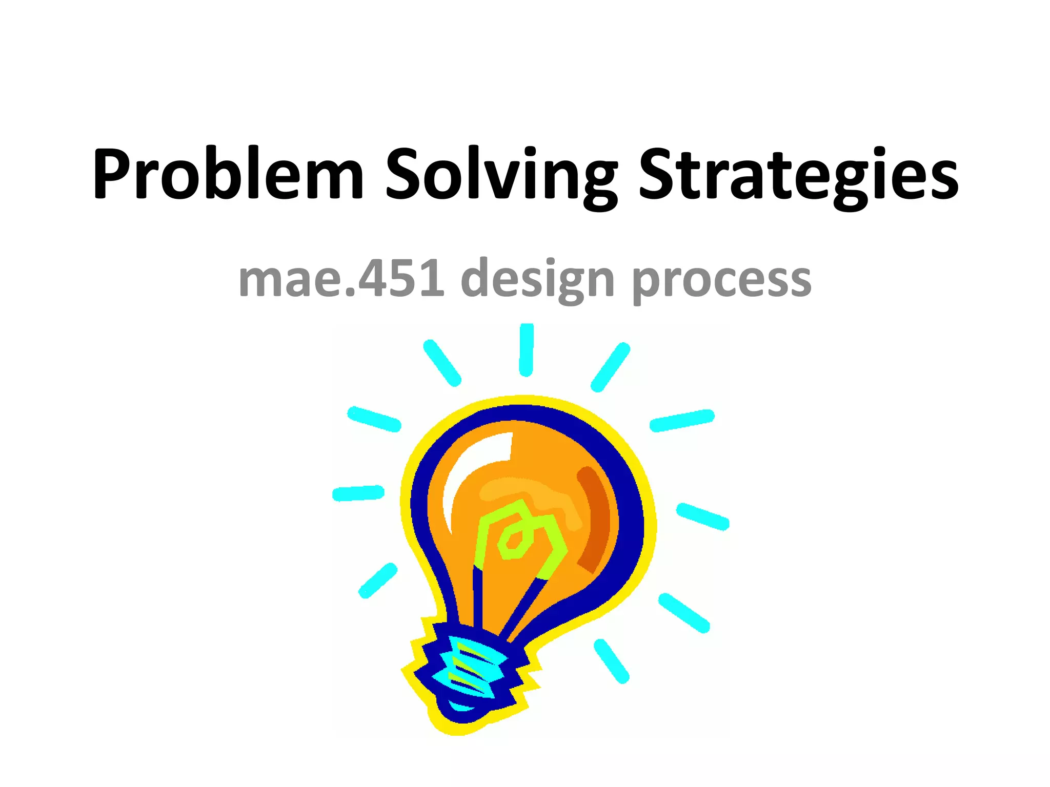 Problem Solving Strategies Ppt Free Download