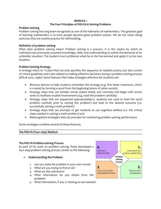 Problem Solving Part Four