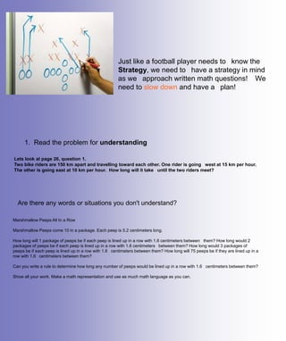 Problem solving strategy class lesson notebok | PPTX