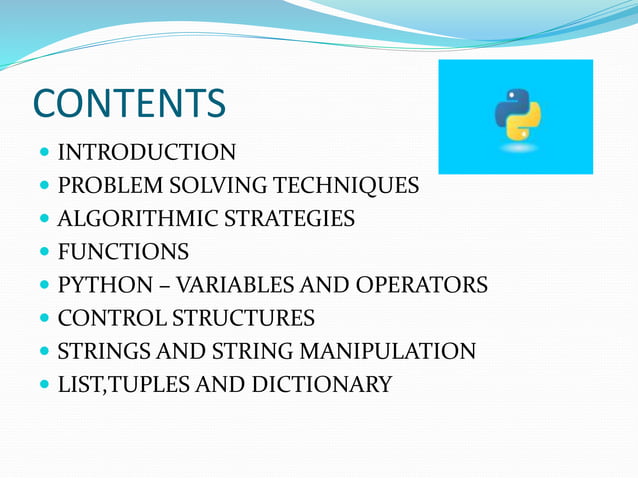 PROBLEM SOLVING TECHNIQUES USING PYTHON.pptx