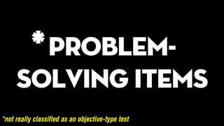 How to Create Problem Solving Test Items | PDF