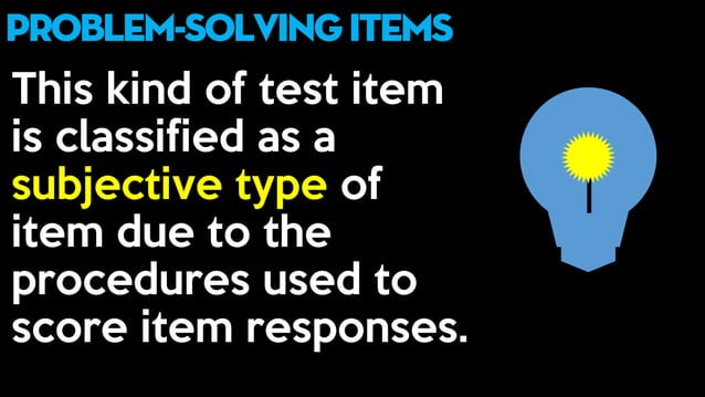 How To Create Problem Solving Test Items