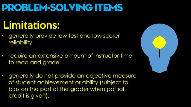 How to Create Problem Solving Test Items