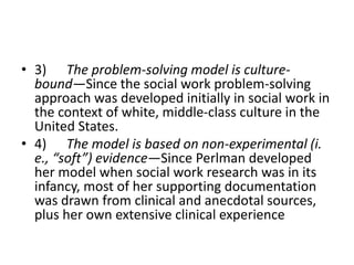 Problem solving theory by helen harris perlman | PPTX