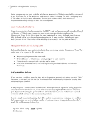 Problem solving use a fishbone diagram | DOC