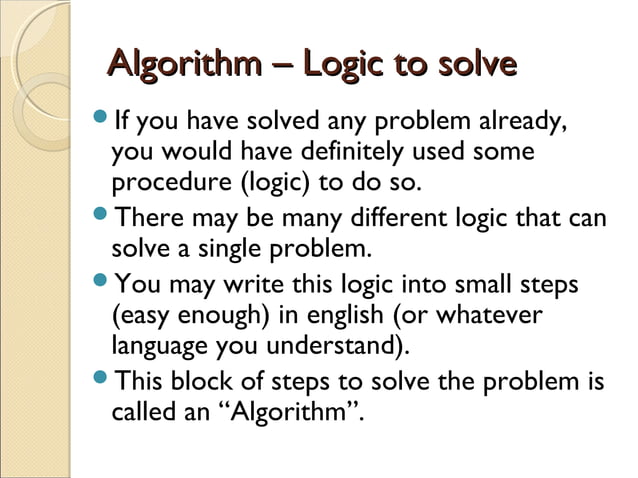 Problem solving using Computer | PPT