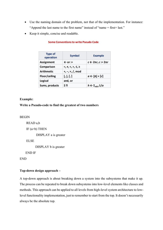Problem solving using computers - Unit 1 - Study material | PDF
