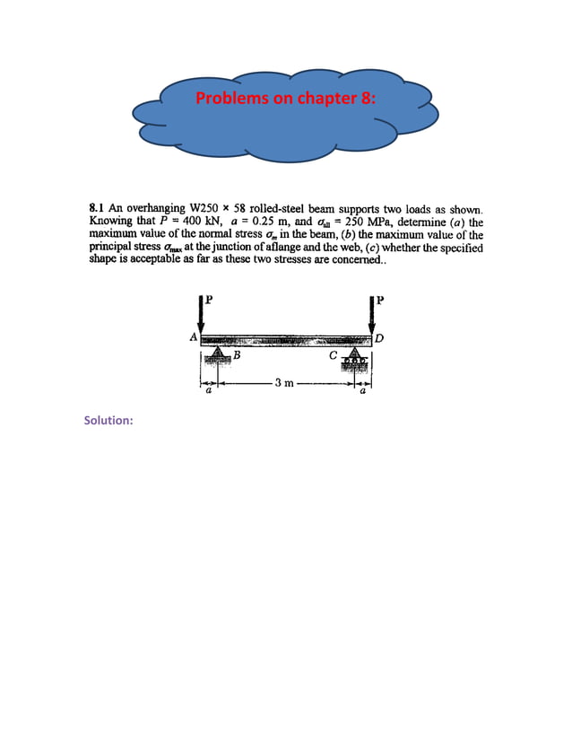 Problems on chapter 8 | DOCX