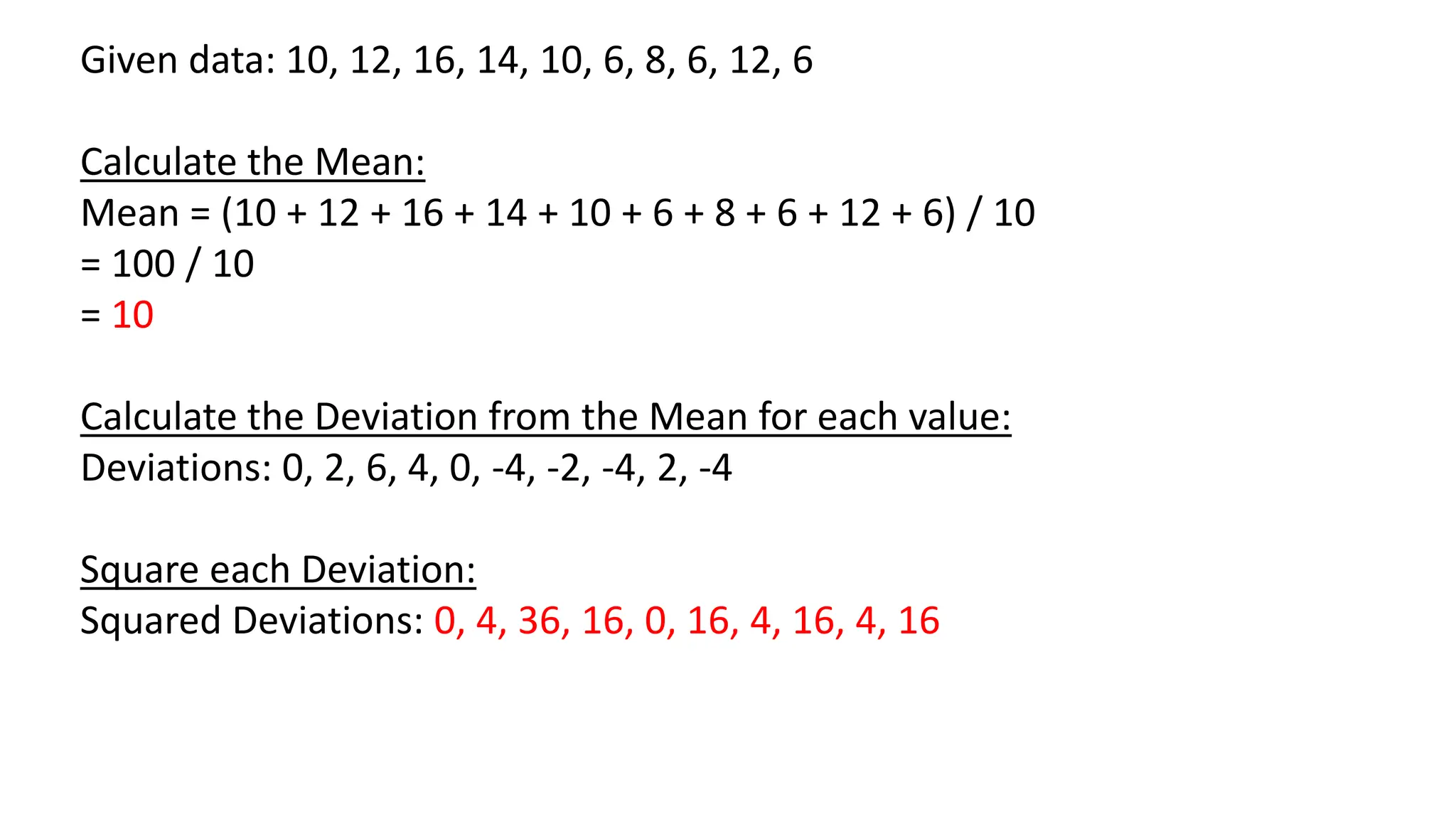 Problems On Mean Mode Median Standard Deviation Pptx Business