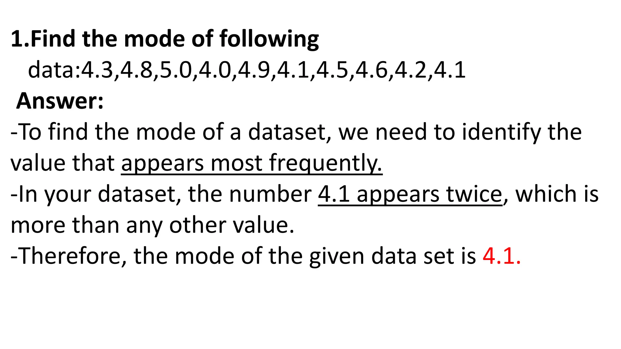 Problems On Mean Mode Median Standard Deviation Pptx Business