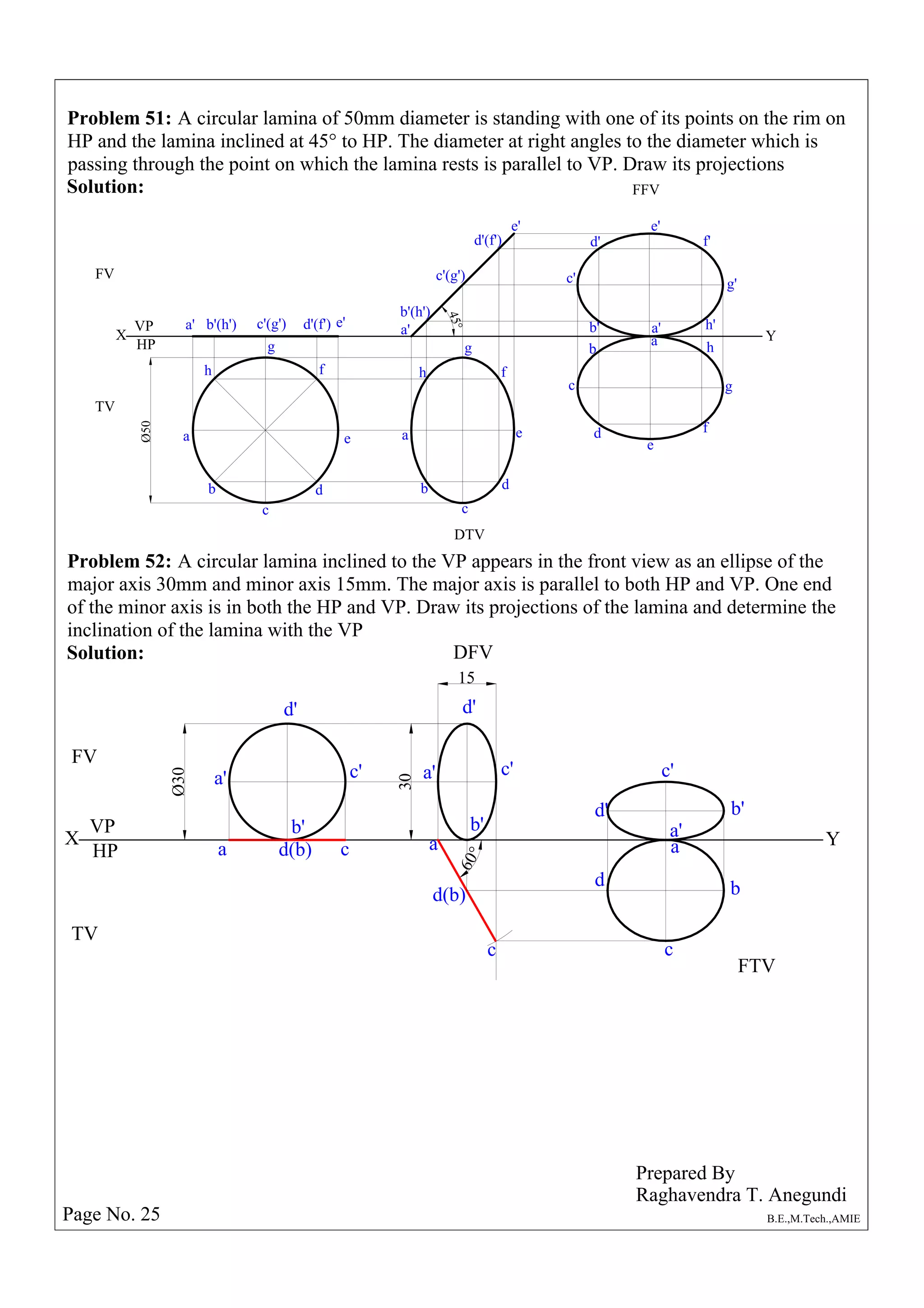 Engineering Graphics_Problems on Plane Surface | PDF