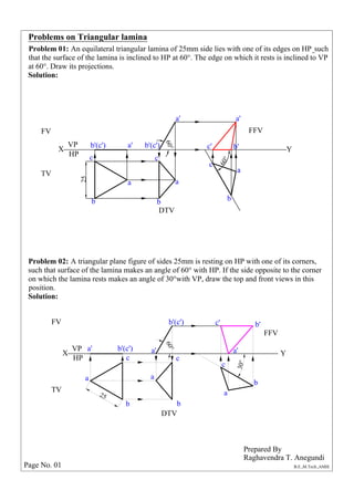 Engineering Graphics_Problems on Plane Surface | PDF