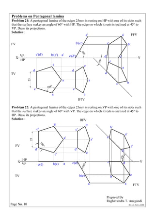 Engineering Graphics_Problems on Plane Surface | PDF