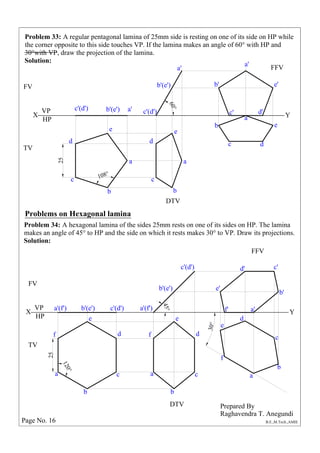 Engineering Graphics_Problems on Plane Surface | PDF